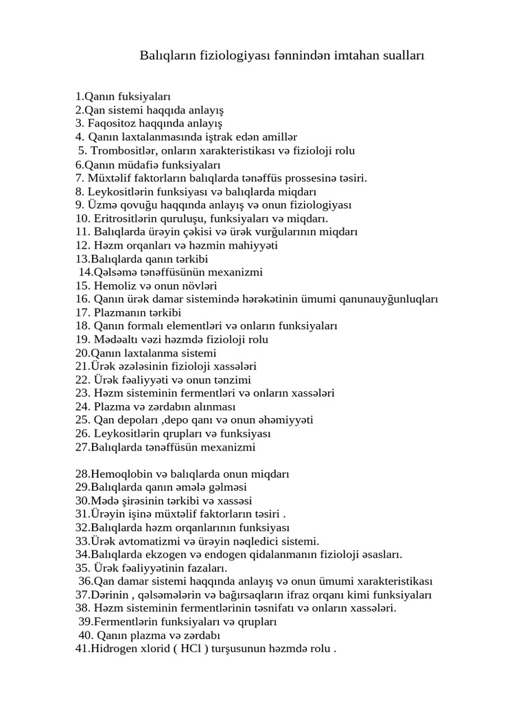 Bal - Fiz Suallar | PDF