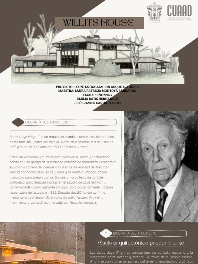 Willits House Presentación | PDF | Diseño arquitectonico | Arquitectura