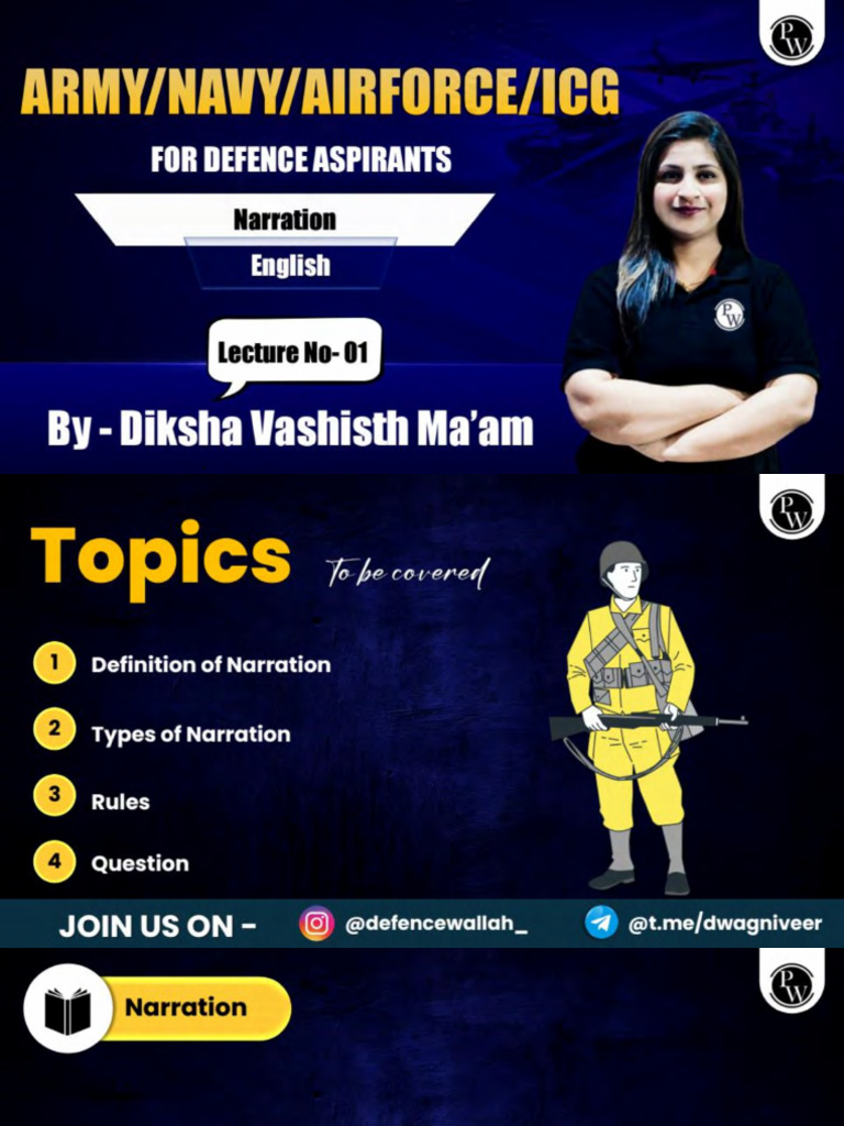 Narration 01 - Class Notes | PDF