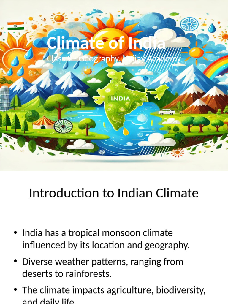 Climate of India Class9 Geography | PDF