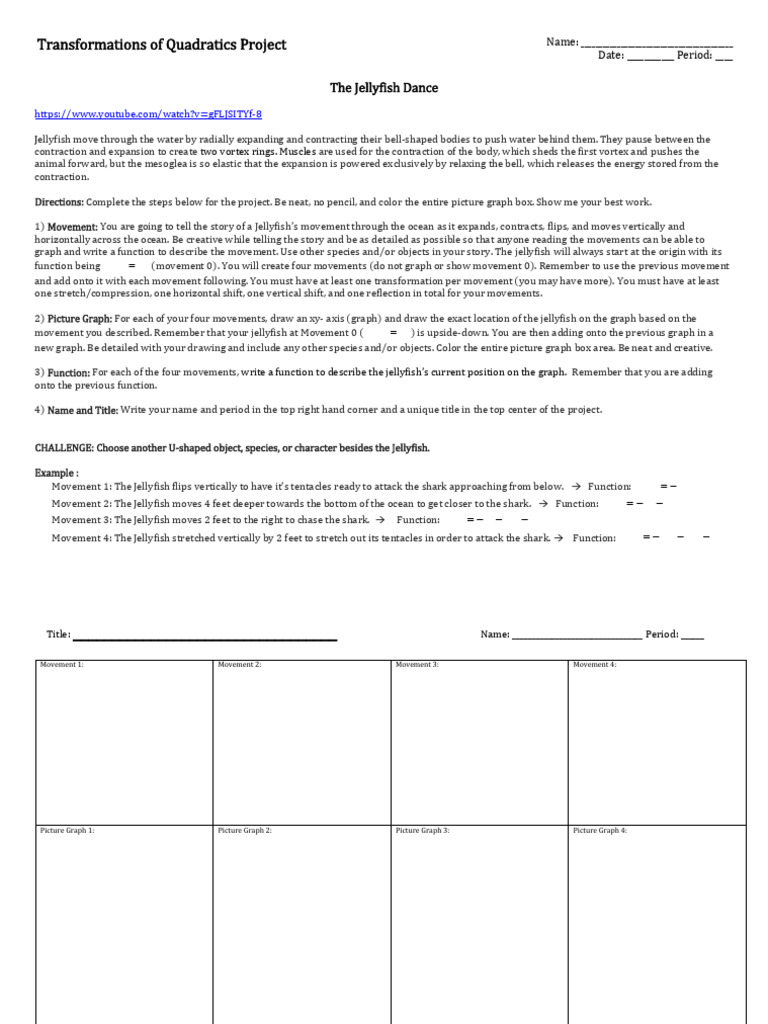Jellyfish Movement Transformations Project | PDF