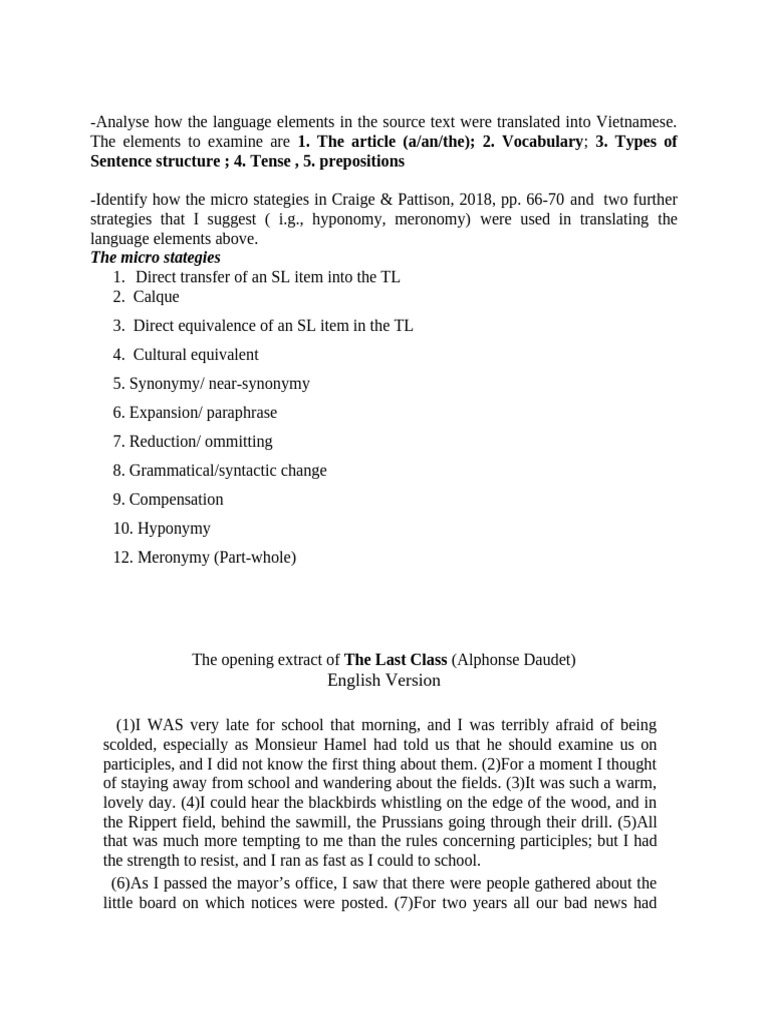 Bai Tap PH Tich CH Luoc EngViet#1 | PDF