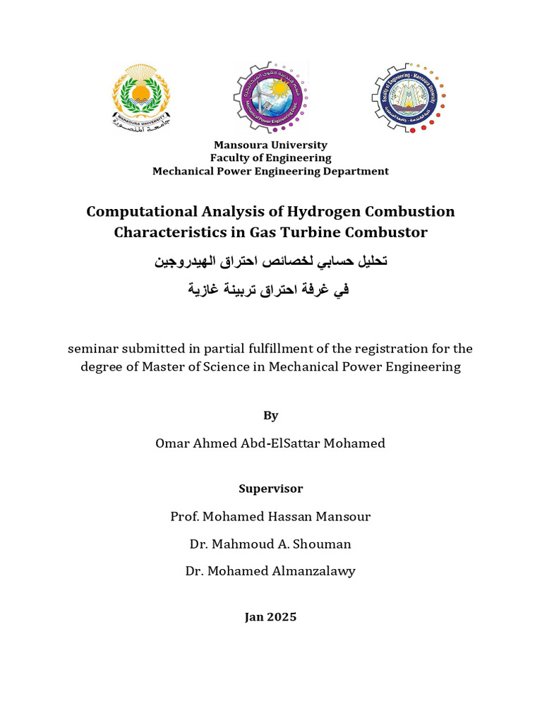 Numerical Investigation of Hydrogen Combustion In Gas Turbine Combustor -Rev.C | PDF ...