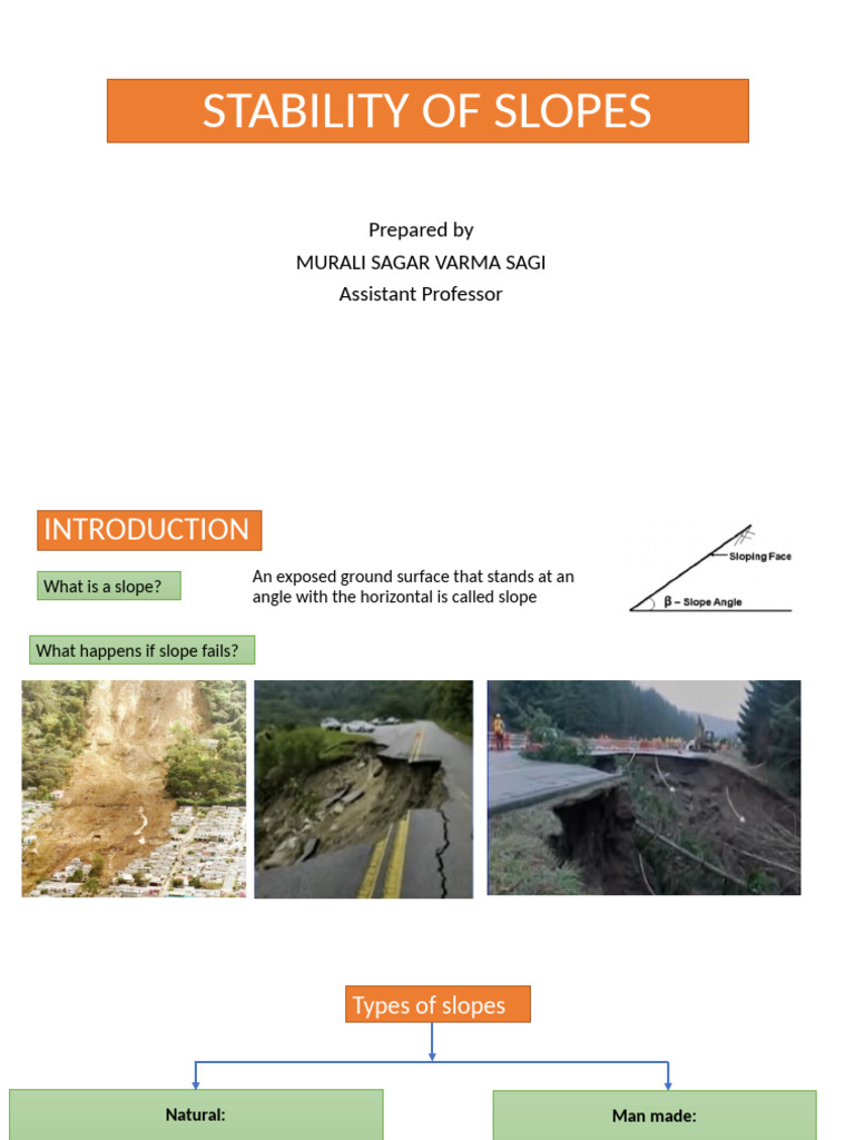 Stability of Slopes | PDF | Soil Mechanics | Landslide