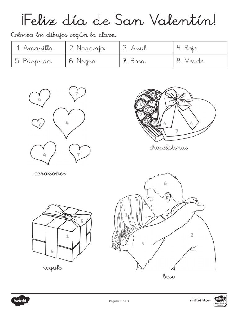 Colorea San Valentin | PDF | Color