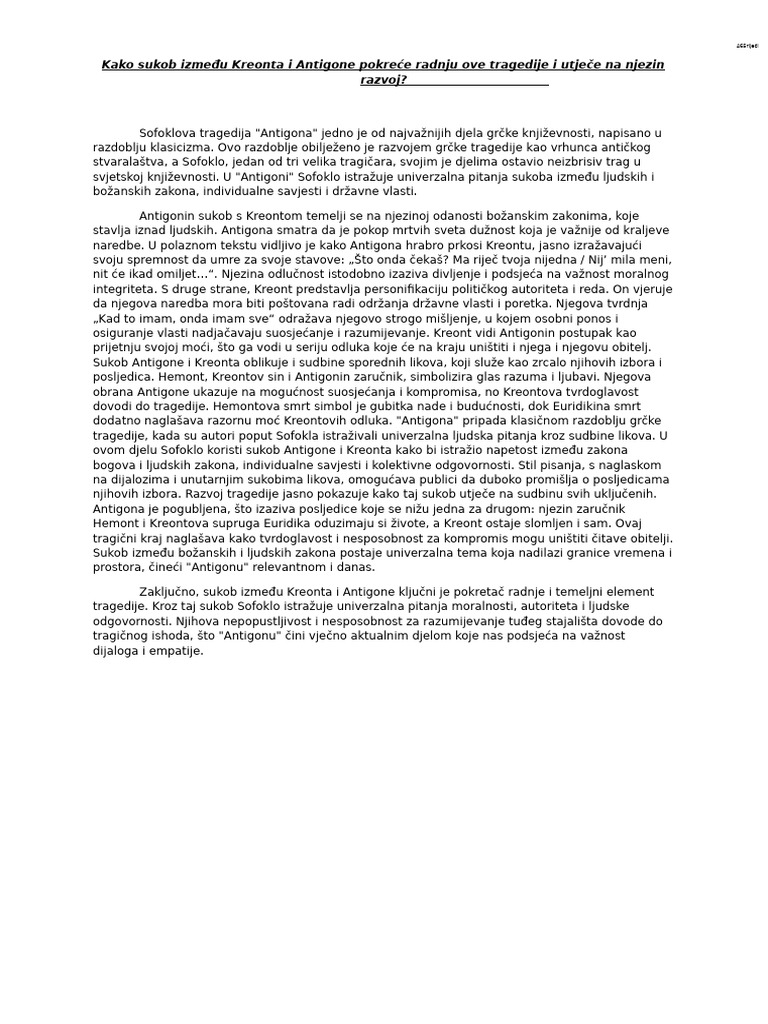 Kreont I Antigona | PDF