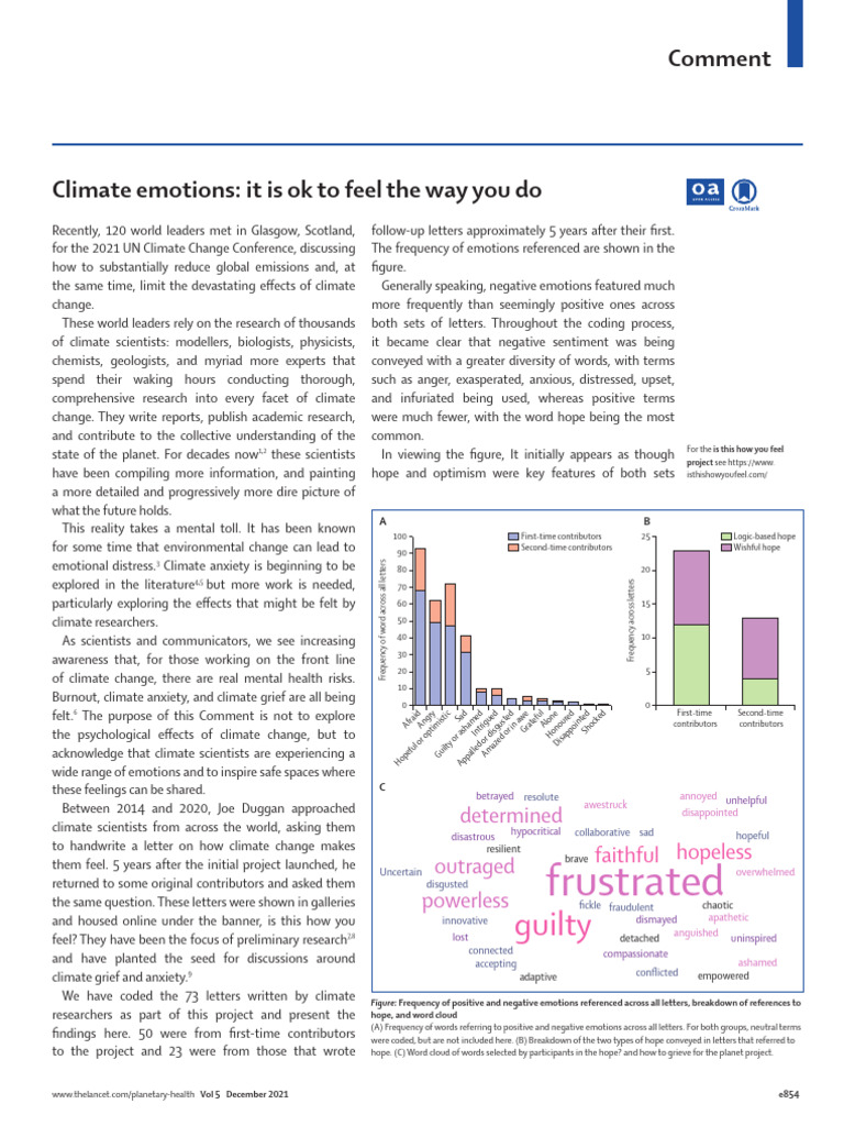 Climate Emotions It Is Ok To Feel The Way You Do | PDF | Psychology ...