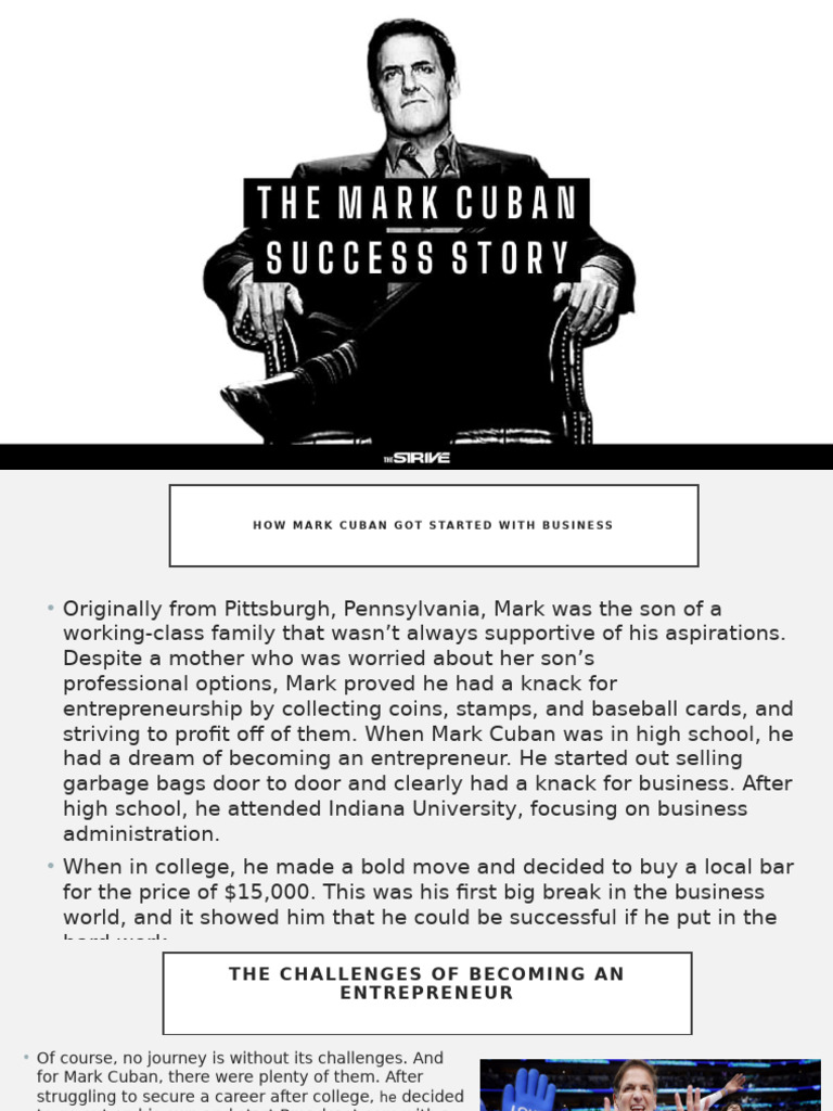 Mark Cuban's Entrepreneurial Journey | PDF | Entrepreneurship
