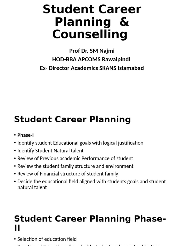 Student Career Planning | PDF | Accounting | Audit