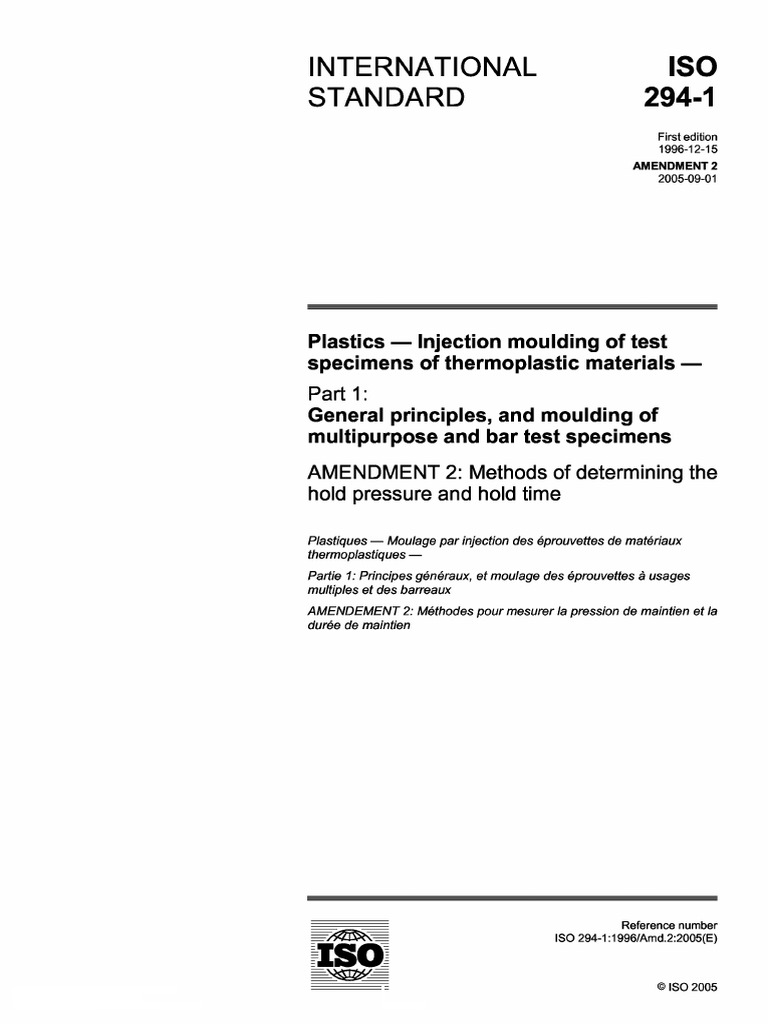 Iso 294-1 | PDF | International Organization For Standardization