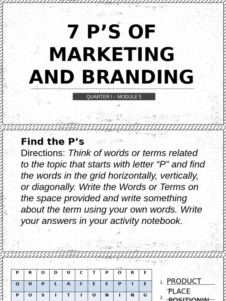 Module 5 7Ps of Marketing | PDF | Pricing | Sales