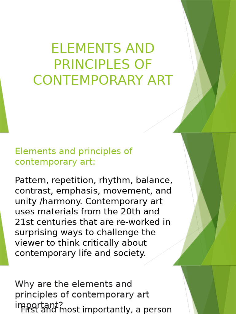 Understanding Contemporary Art Elements | PDF | Composition (Visual ...