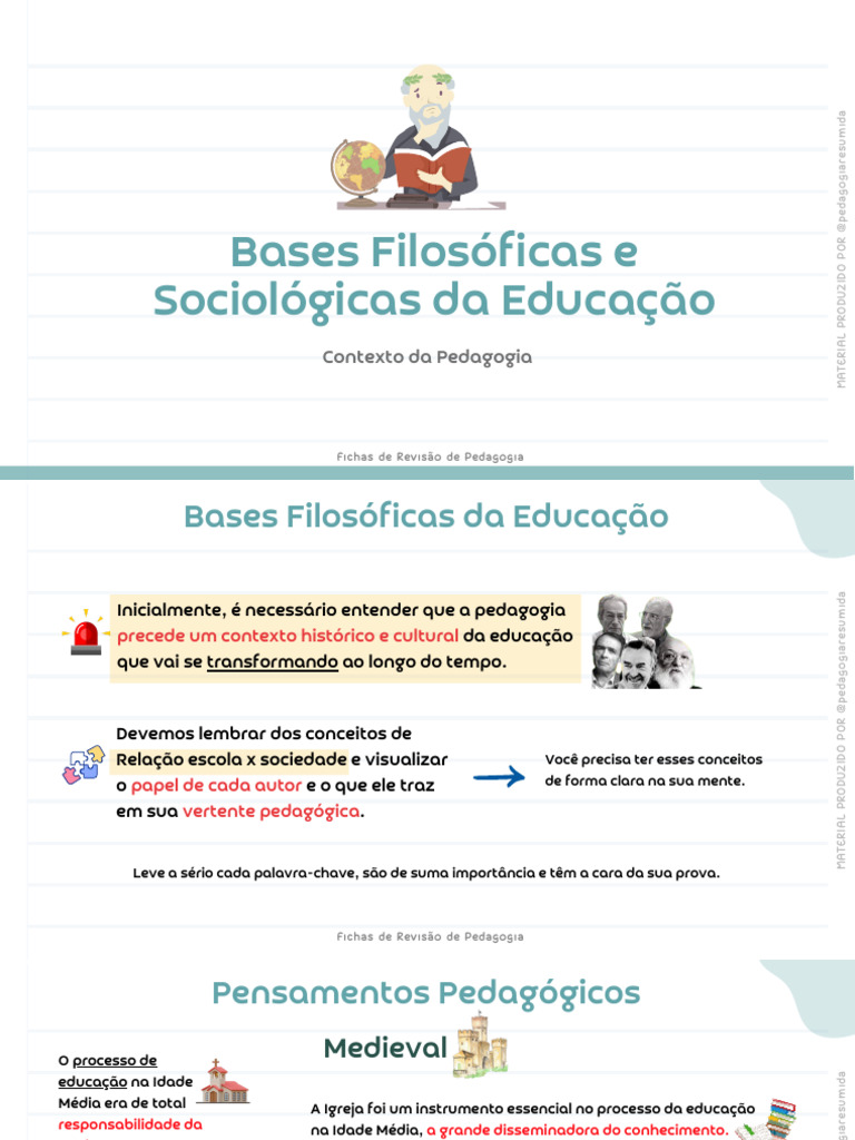 Bases Filosóficas Da Educação | PDF | Pedagogia | Aprendizado