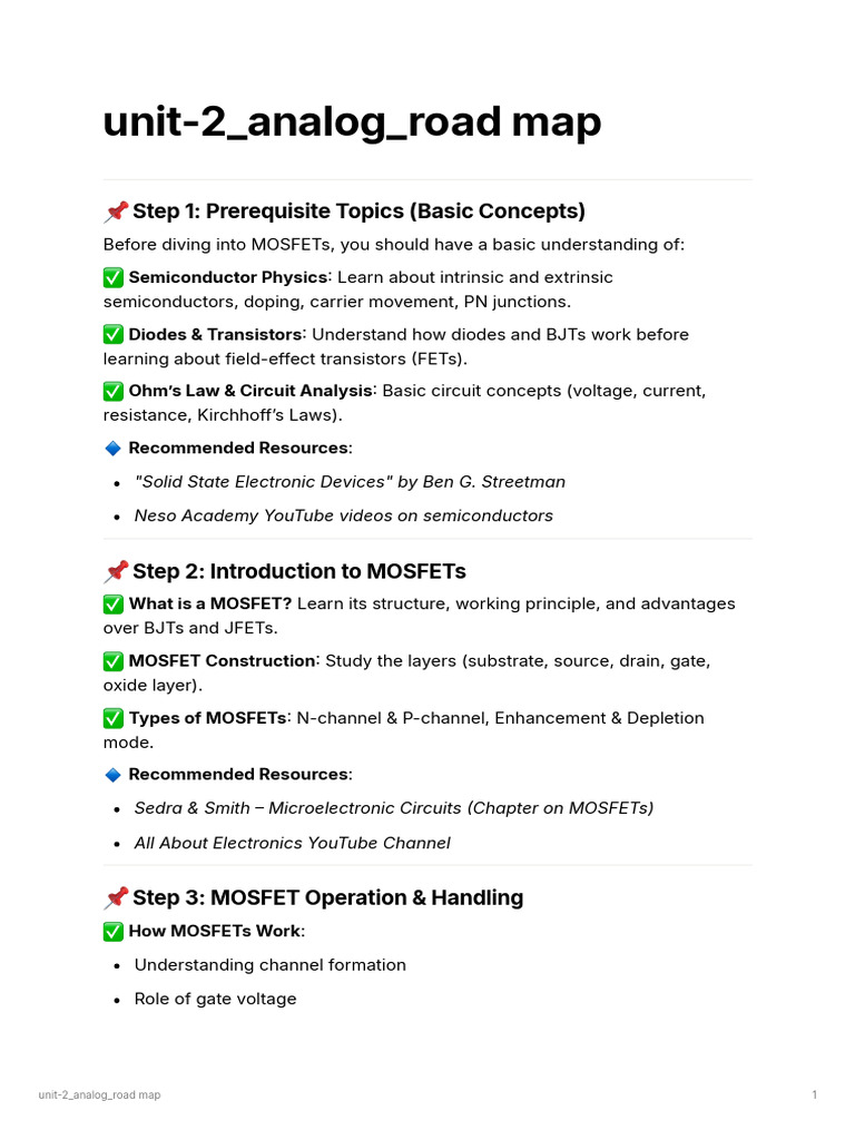 MOSFET Fundamentals and Applications Guide | PDF | Field Effect ...