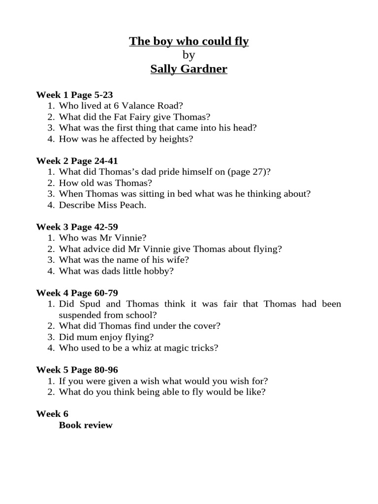 The Boy Who Could Fly | PDF