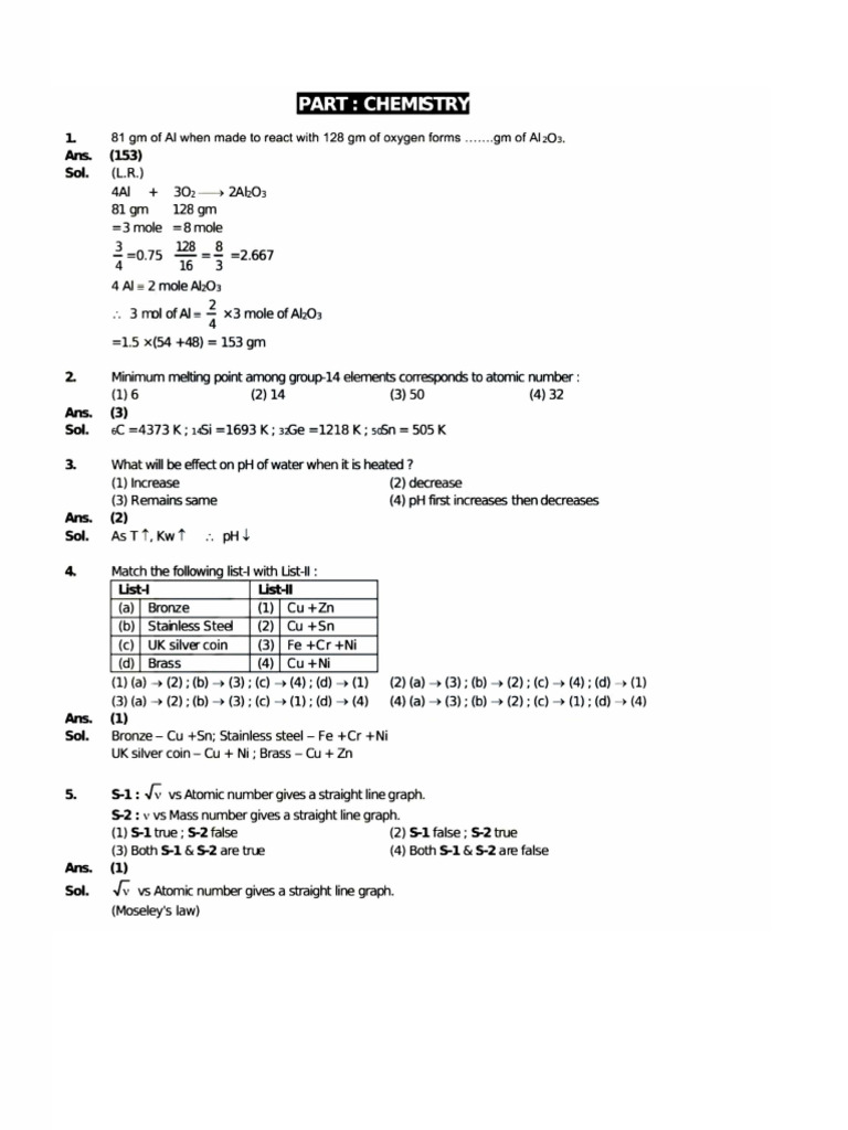 23 Jan Chemistry Shift 2 | PDF