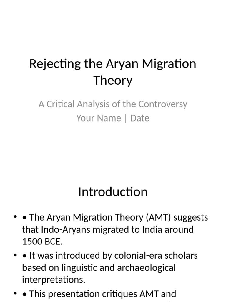 Rejecting Aryan Migration | PDF