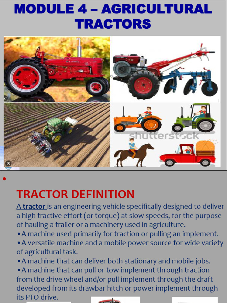 6 Module 4 Agri Tractors L 1 To 3 | PDF | Tractor | Mechanical Engineering