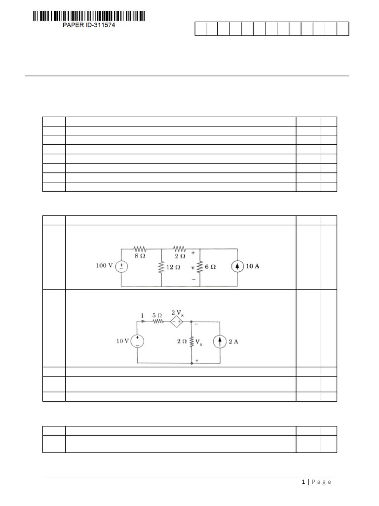 BEC303 Network Analysis Exam Paper | PDF | Network Analysis (Electrical ...