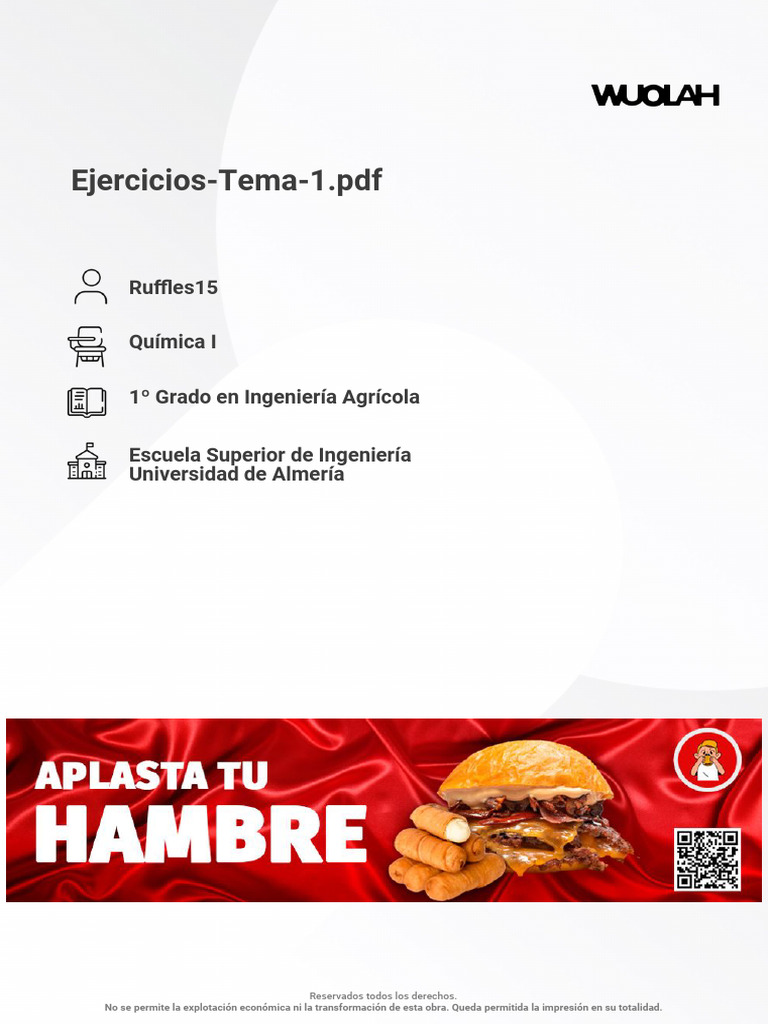 Wuolah Free Ejercicios Tema 1 | PDF