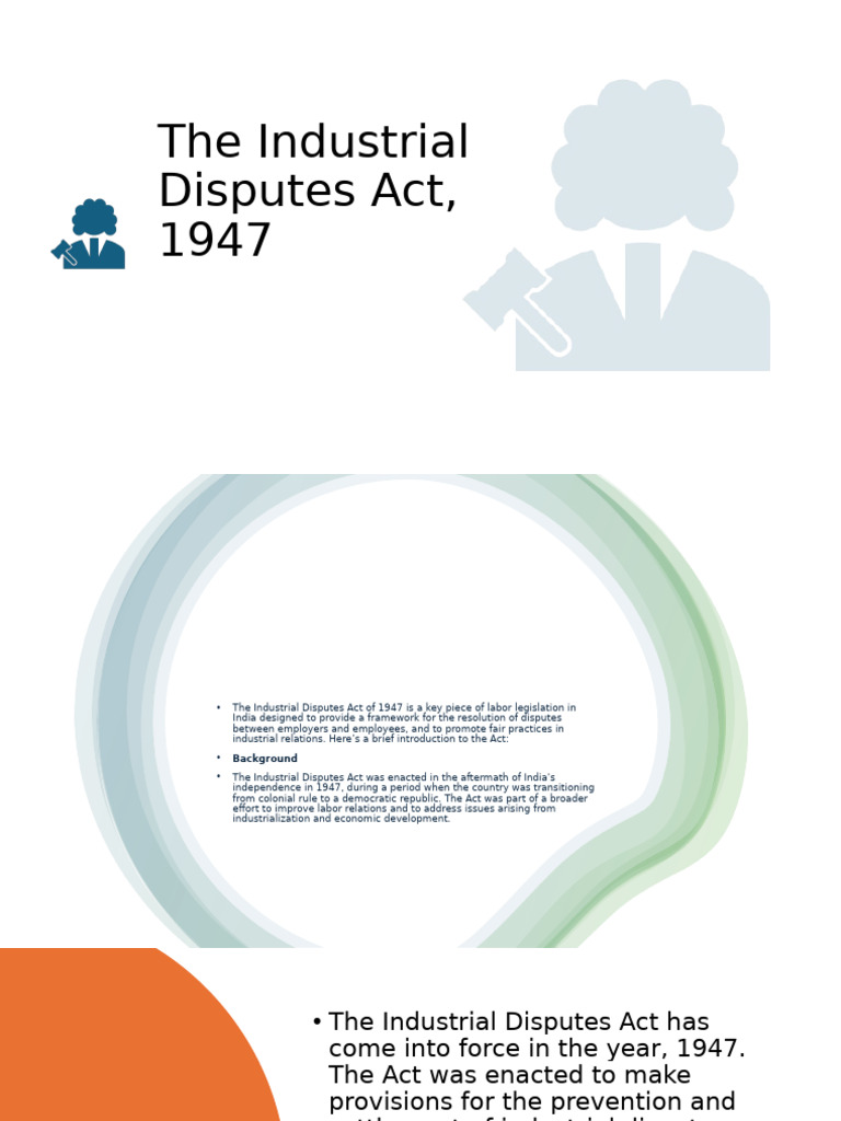 Industrial Disputes Act 1947 Overview | PDF | Strike Action | Employment