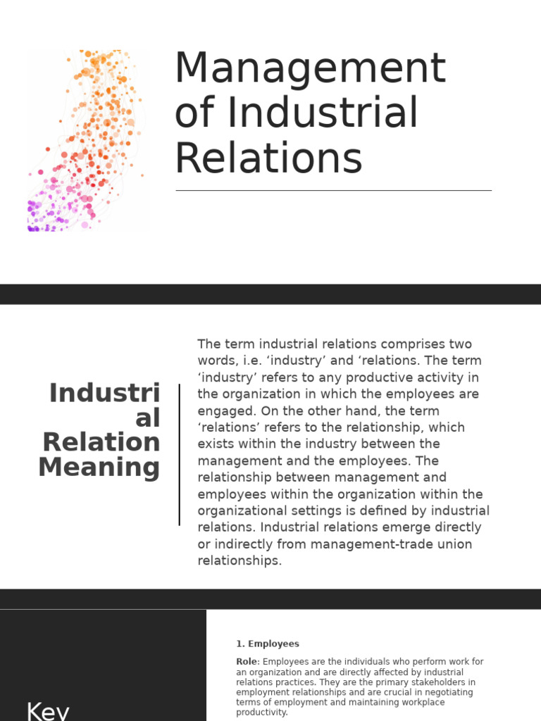 Management of Industrial Relations.M4.1 | PDF | Employment | Trade Union