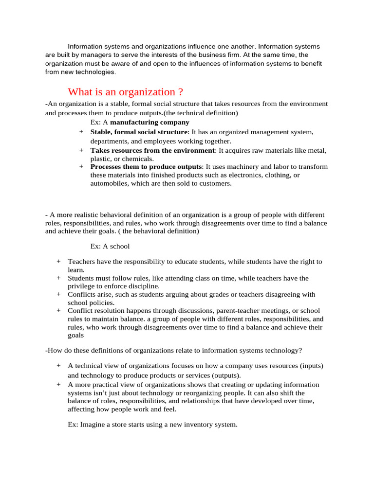 Impact of Information Systems on Organizations | PDF | Change ...