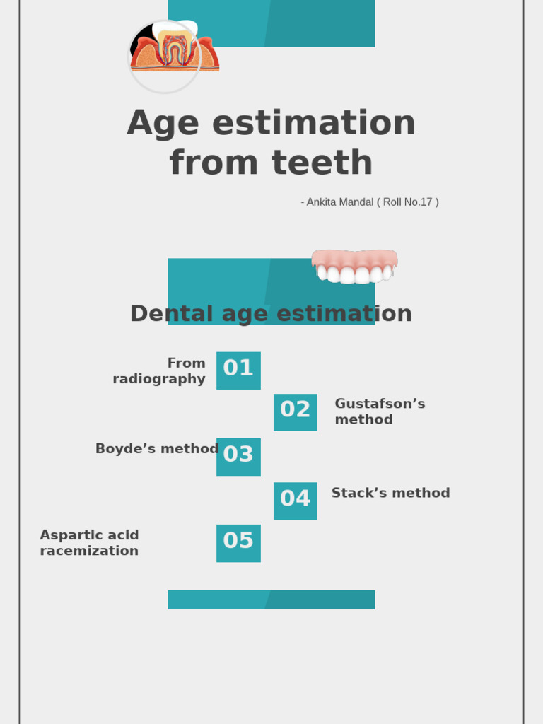 Boyde's Method for Dental Age Estimation | PDF