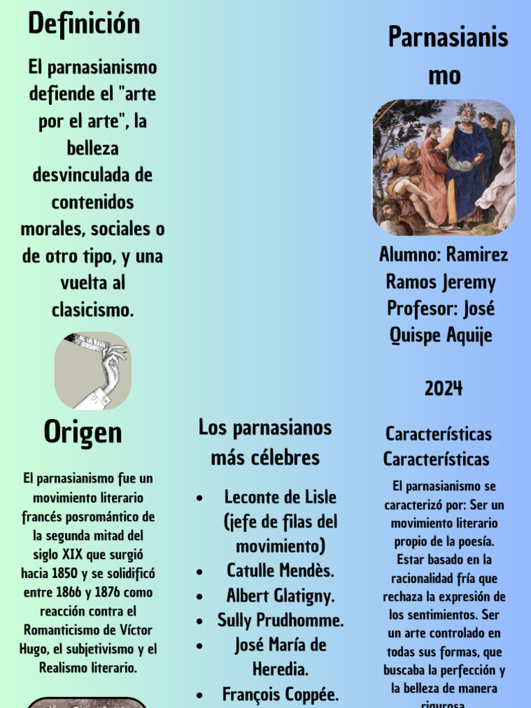 Parnasianismo: Movimiento Literario y Características | PDF