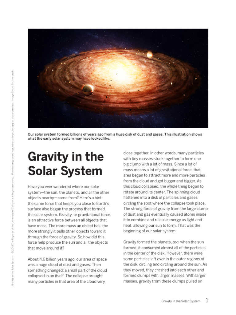 Understanding Solar System Gravity | PDF | Solar System | Sun