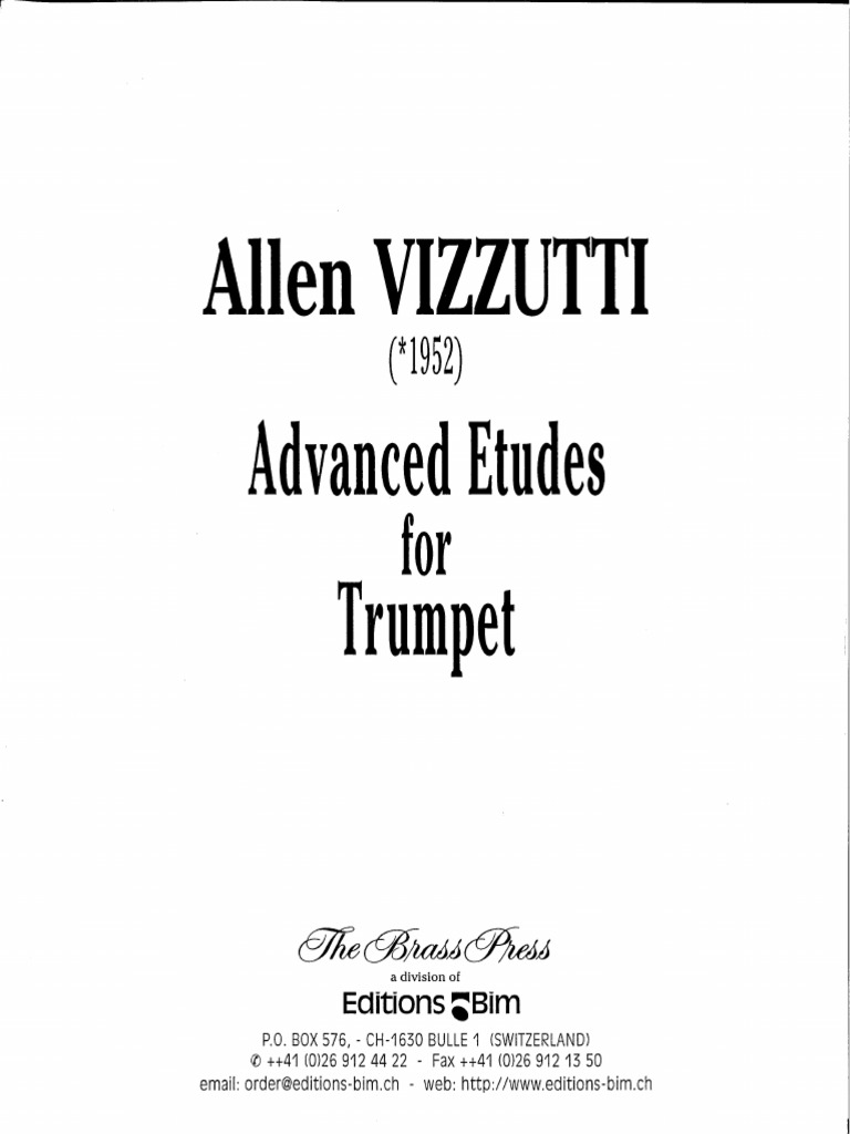 Allen Vizzutti - Advanced Etudes For Trumpet | PDF