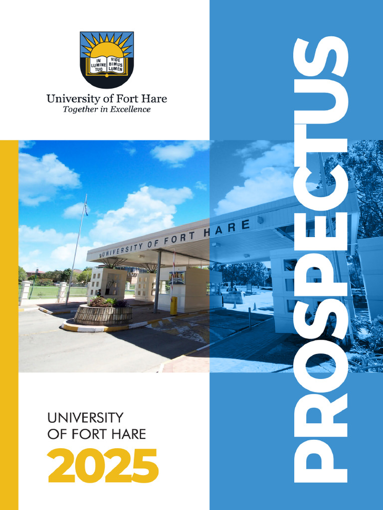 University of Fort Hare Prospectus 2025 | PDF | Academic Degree | University And College Admission