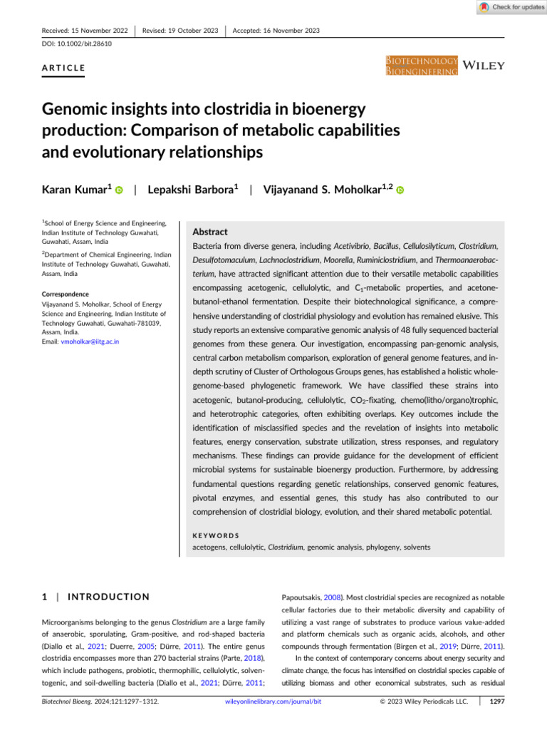 Clostridia Genomics for Bioenergy Insights | PDF | Bacteria | Gene