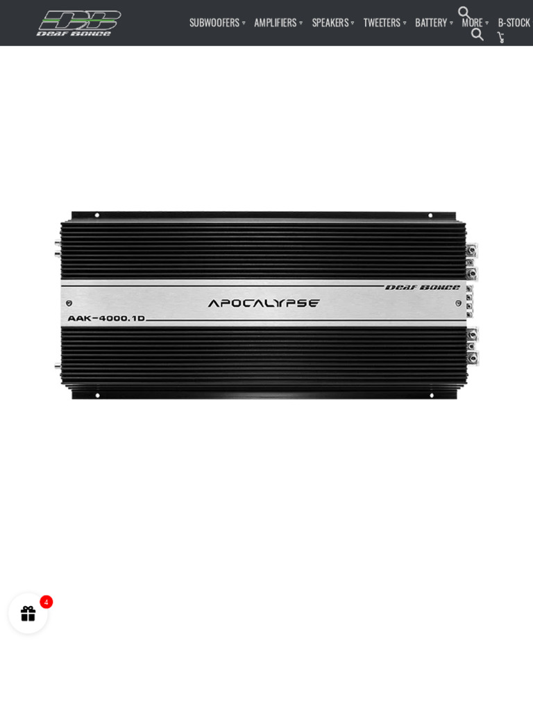 Apocalypse AAK-4000.1D - 4000 Watt Power Amplifier - Deaf Bonce | PDF ...