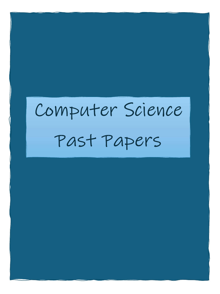 Computer Science Past Papers Pdf Integer Computer Science String Computer Science