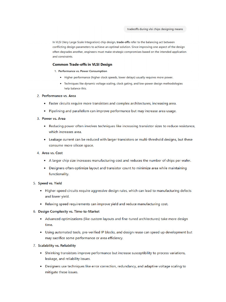 VLSI Tradeoffs | PDF