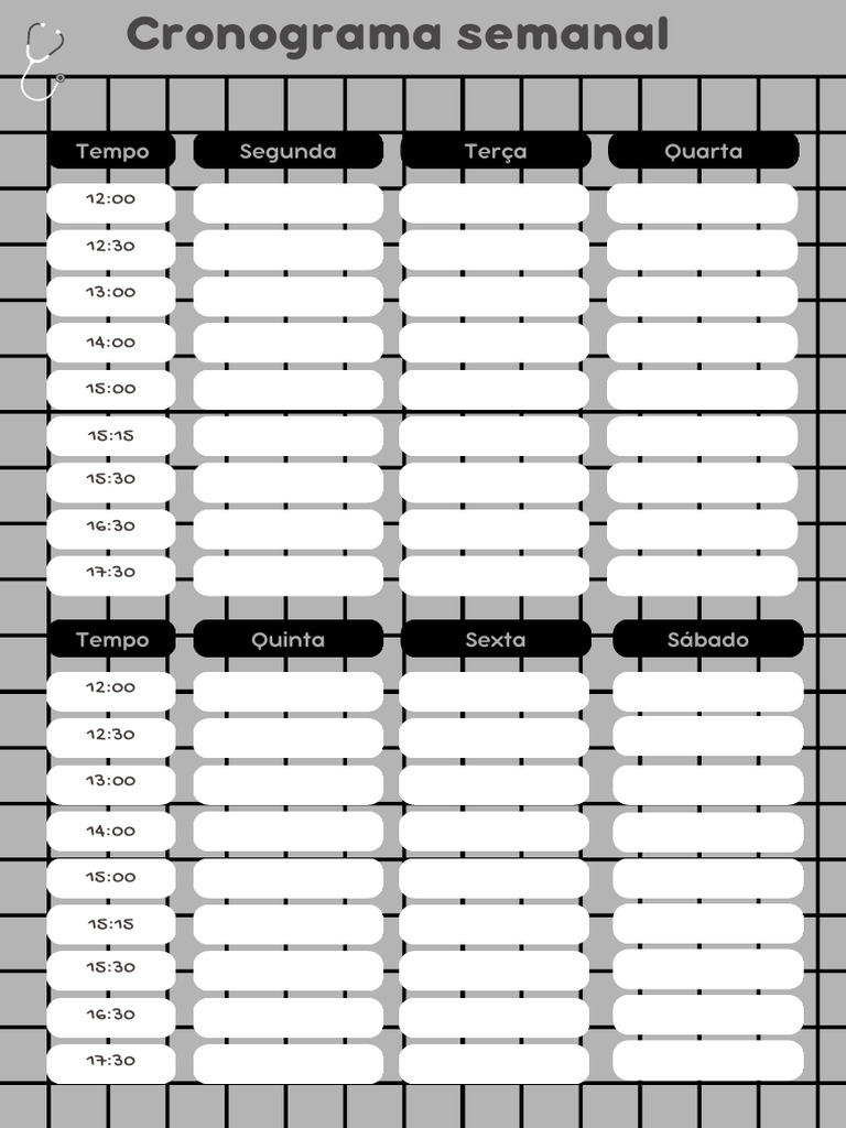 Green Cute Playful Doodle Weekly Study Planner | PDF