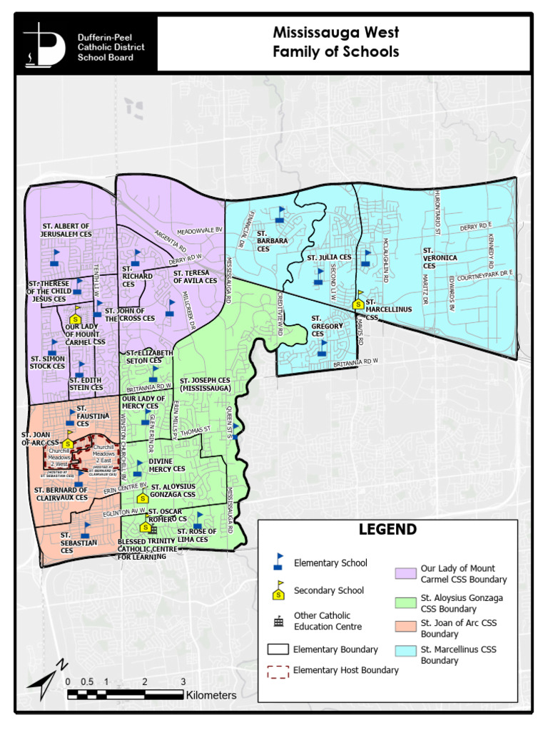 DPCDSB School Boundaries in Mississauga | PDF | Catholic Church