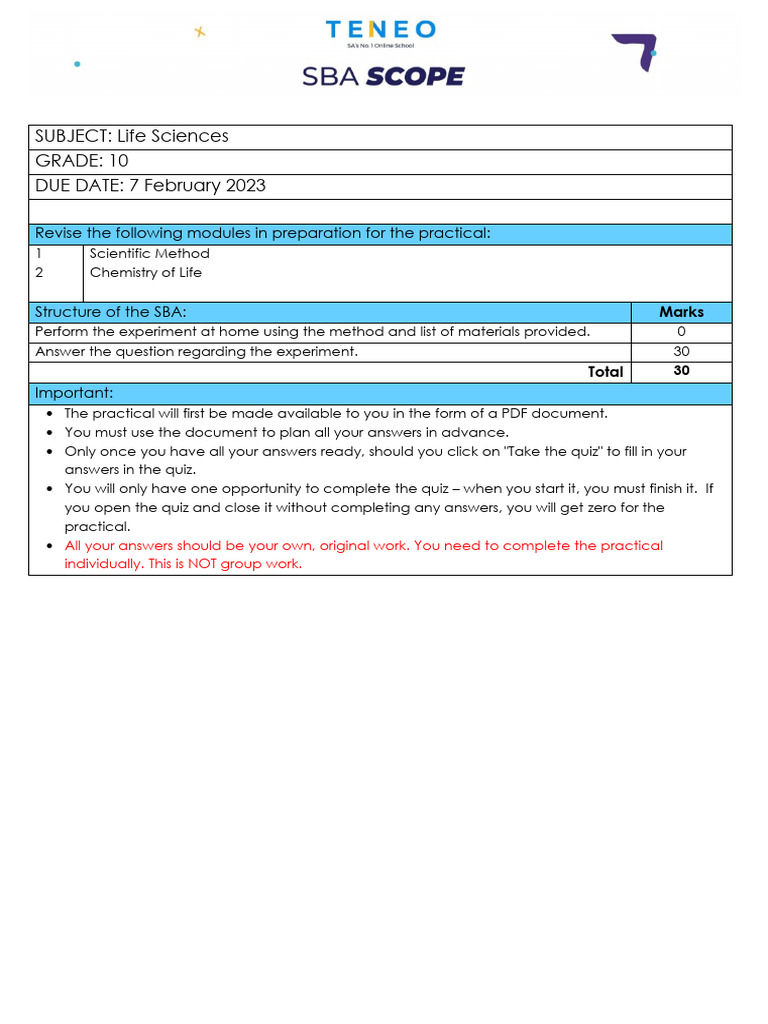 10e LFSC Sba01 Task001 Practical Scope | PDF