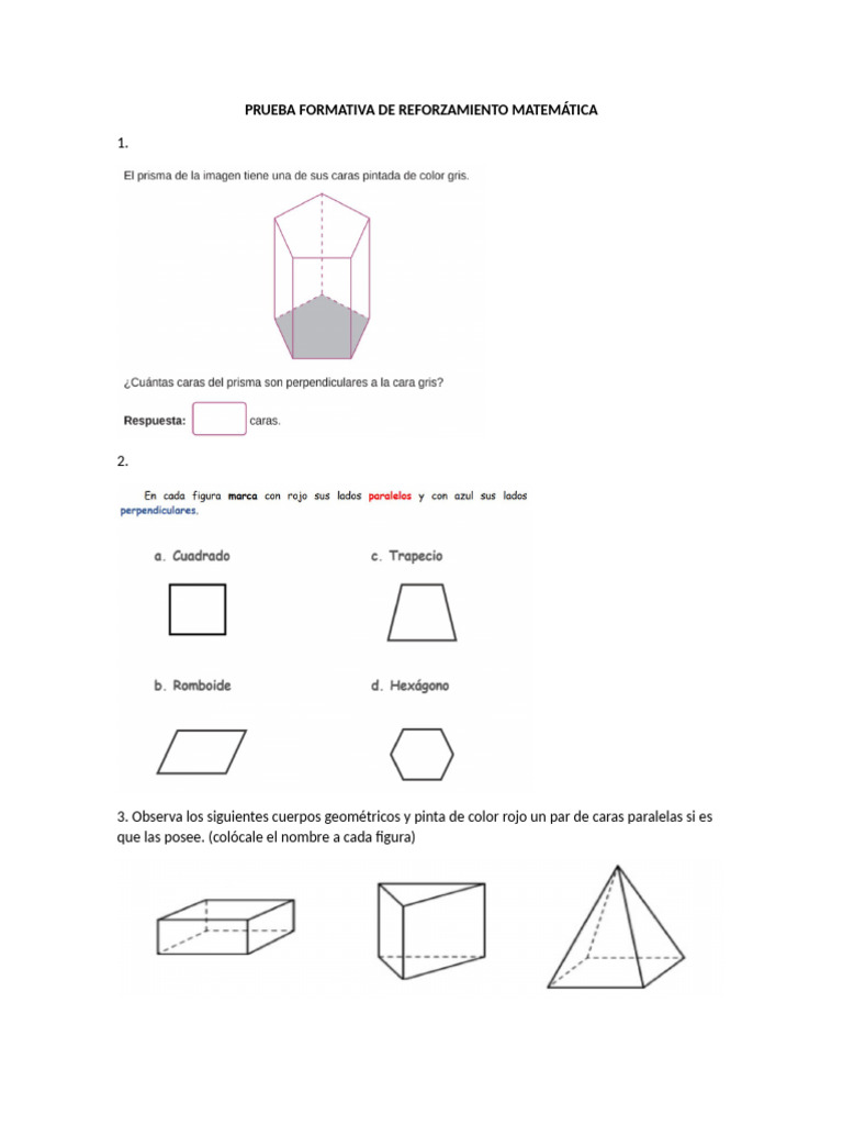 Figuras 2D y 3D en Matemáticas | PDF