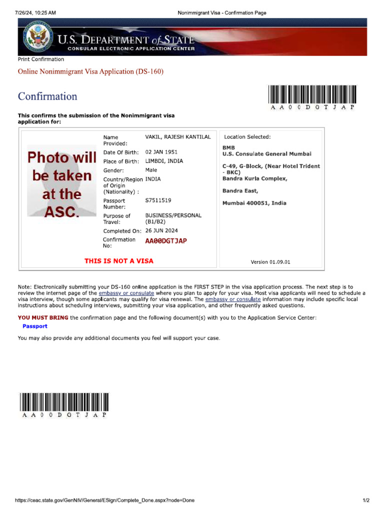 Rajesh Vakil-confirmation Page | PDF