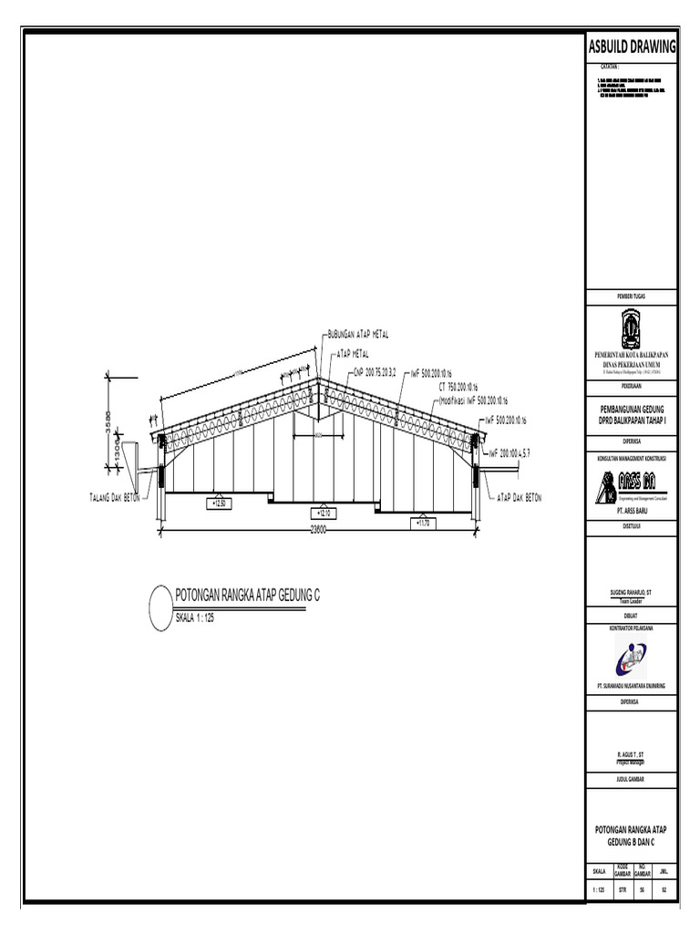 Rangka Atap Gedung DPRD Balikpapan | PDF