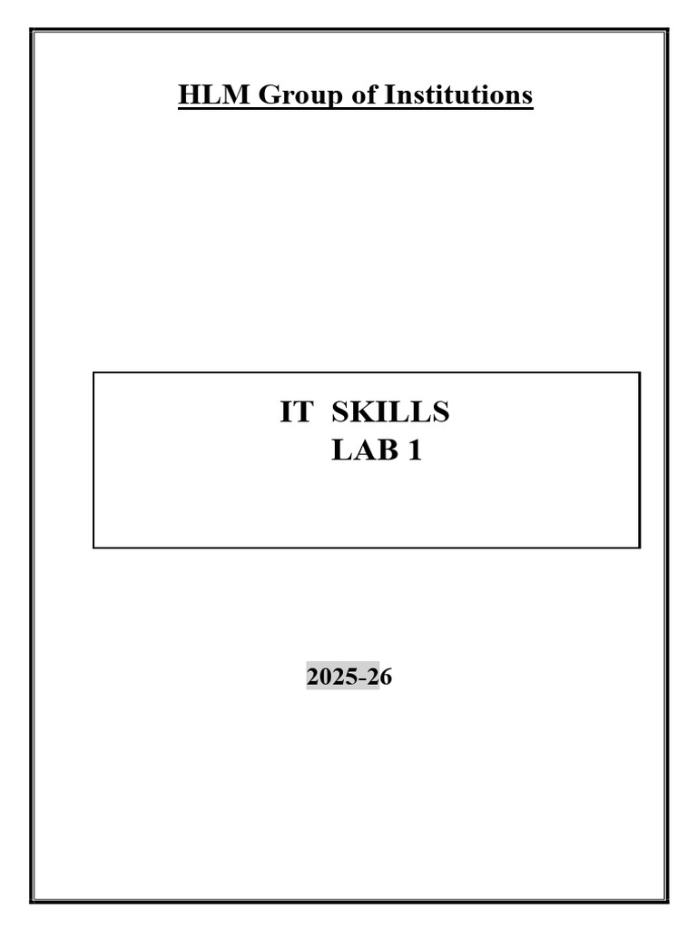 IT SKILLS LAB-1 Kartik Pal | PDF | Computing | Software
