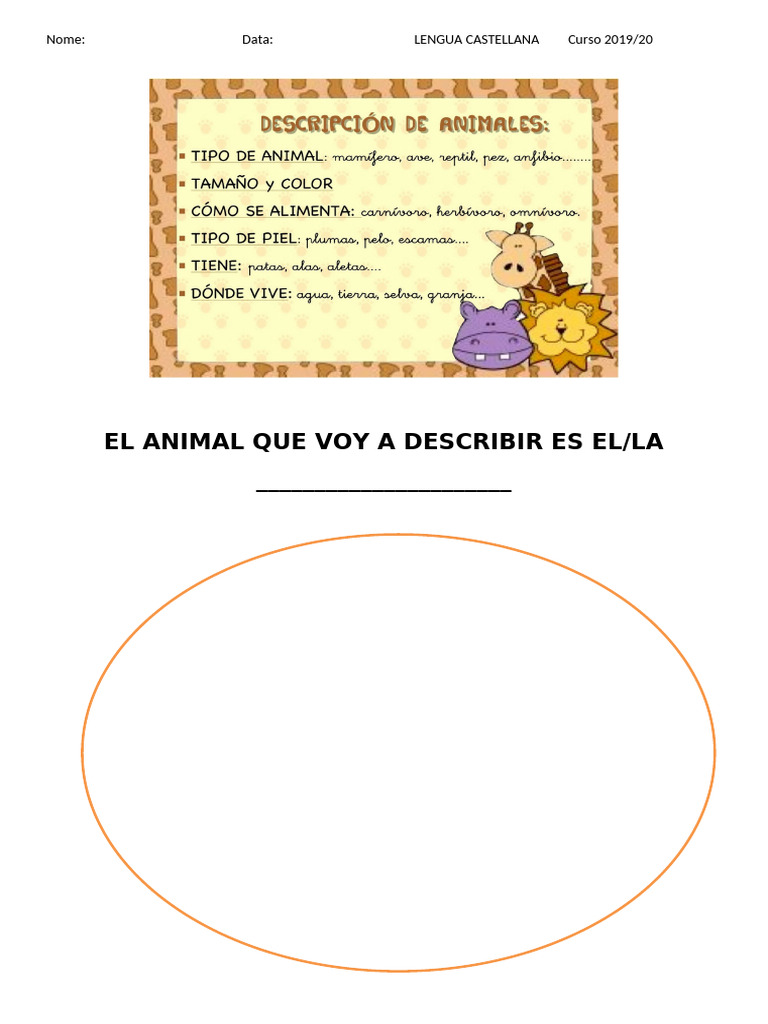 Descripción Animales | PDF