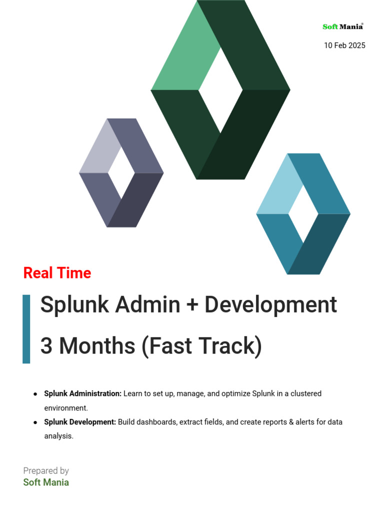 Splunk Admin + Developer (Real Time) - Fast Track | PDF | Computer Cluster | Scalability