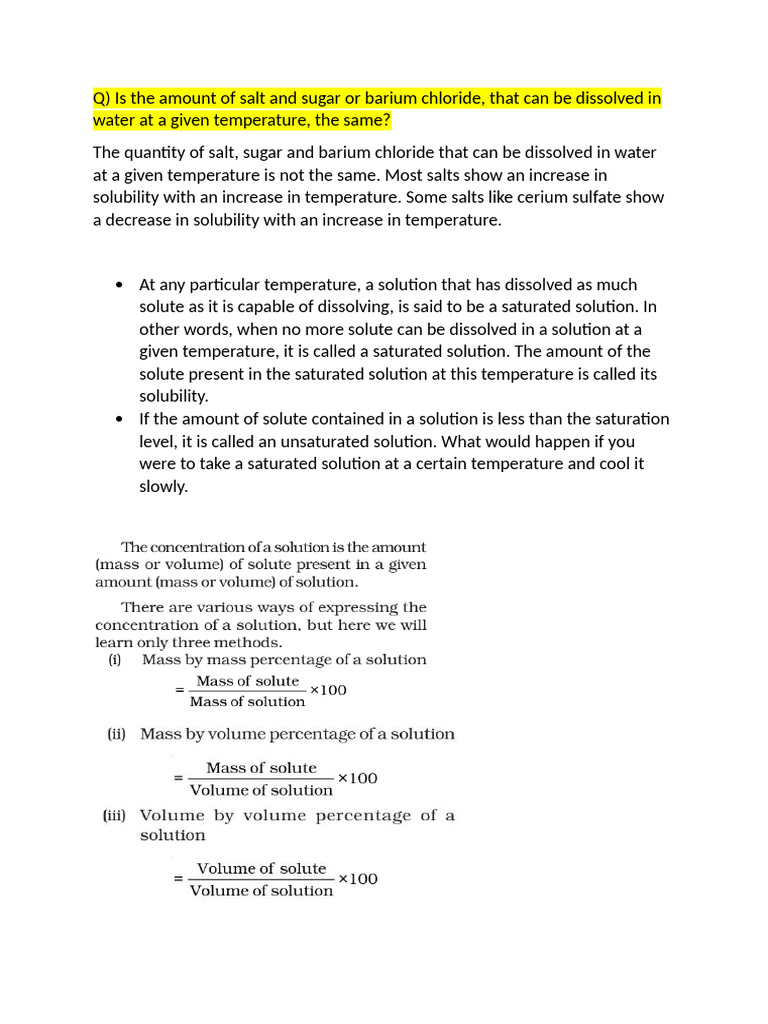 CH2 class 9 notes | PDF | Mixture | Suspension (Chemistry)
