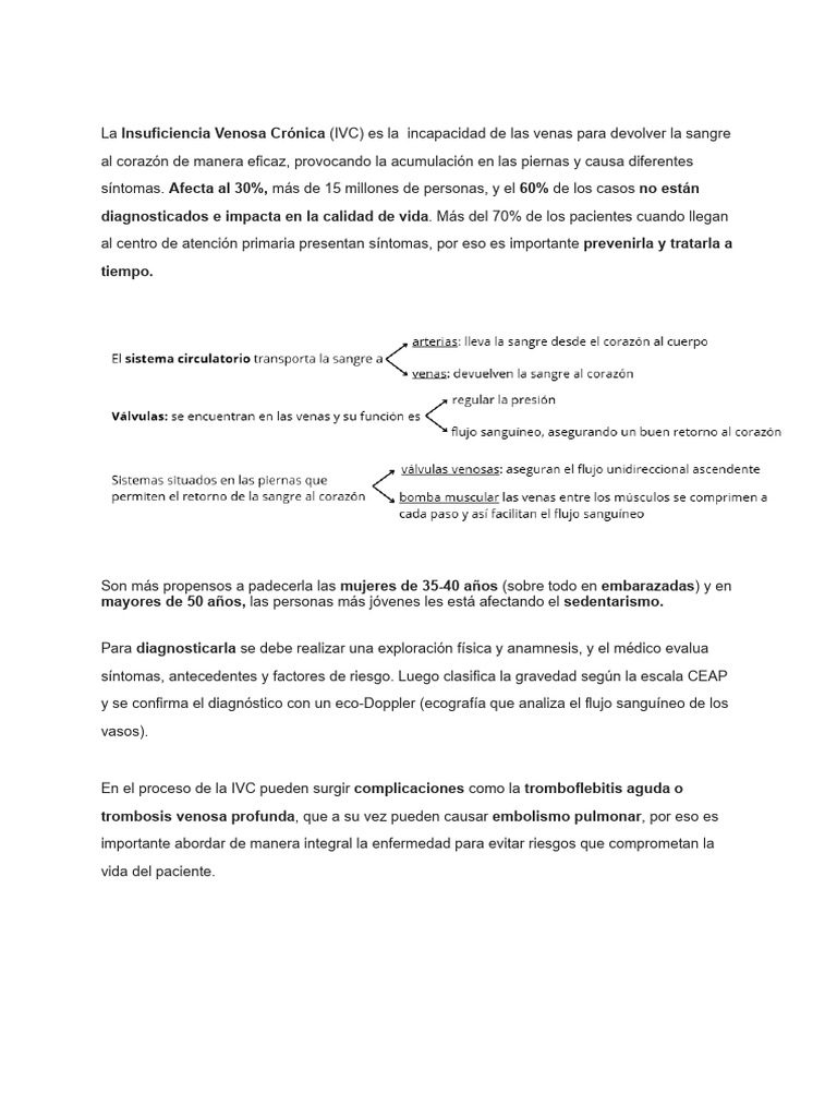 Resumen - Esquema IVC | PDF | Vena | Medicina CLINICA