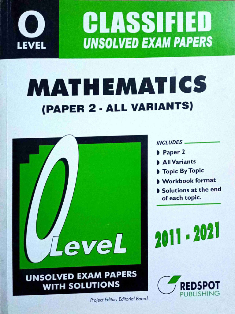 Classified Unsolved Maths P2 All Variants (2011 - 2021) OL | PDF