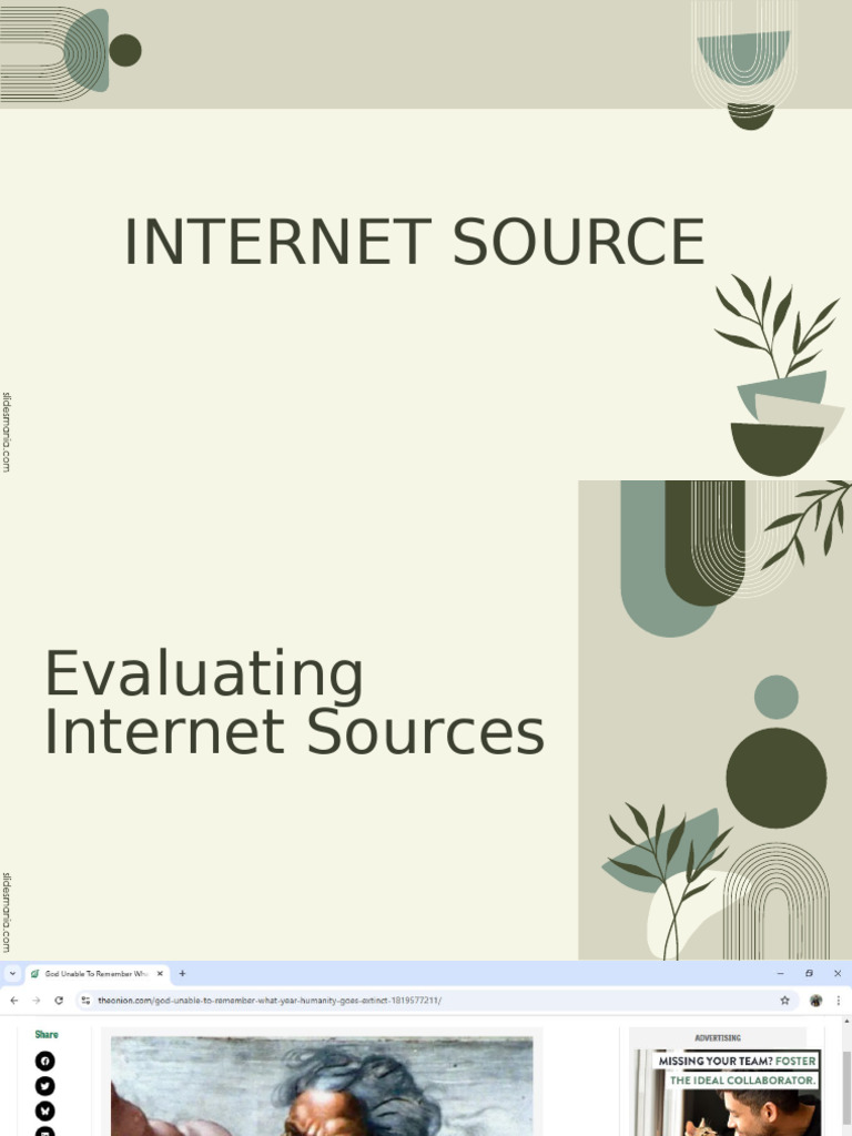 Evaluating Internet Source Credibility | PDF