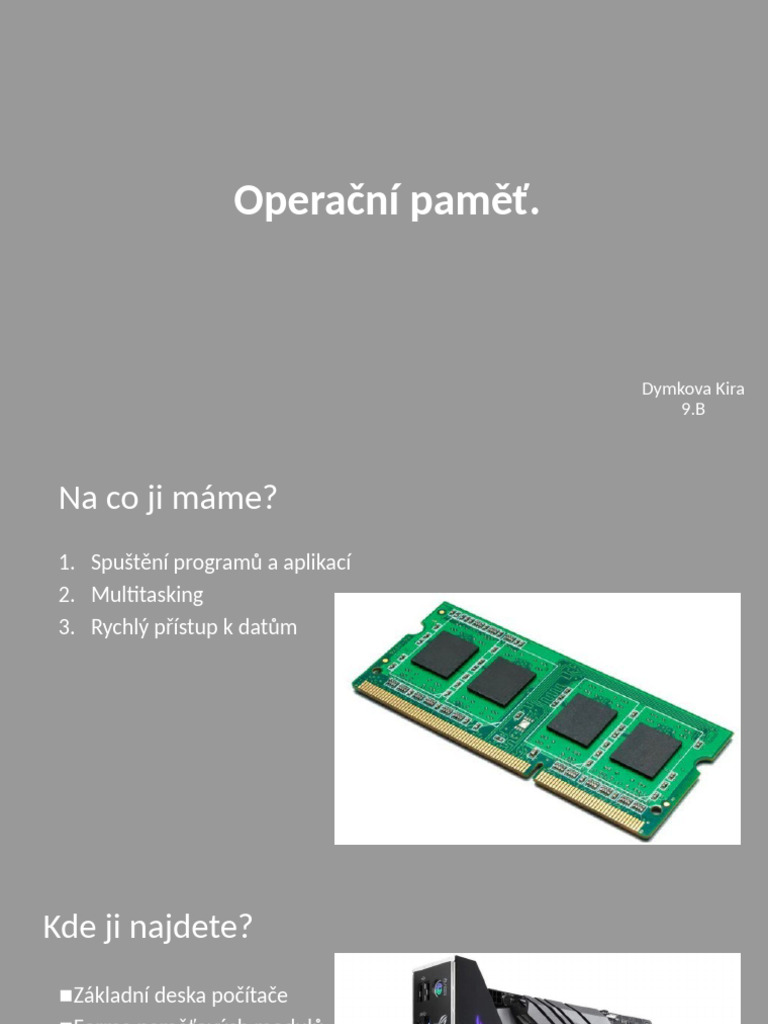 Operační Pamět. | PDF